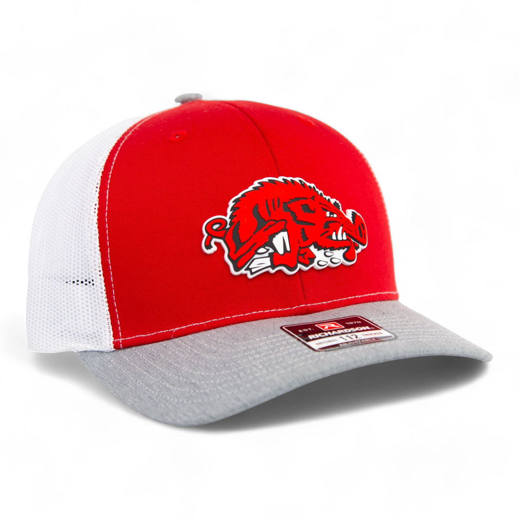 Arkansas Razorbacks Slobbering Hog 3D Snapback Trucker Hat- Red/ White ...